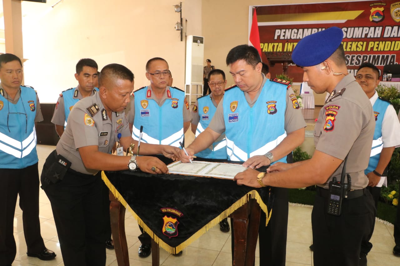 Penandatanganan dan Sumpah Sespimen, Sespima dan Sip 2020 - anews